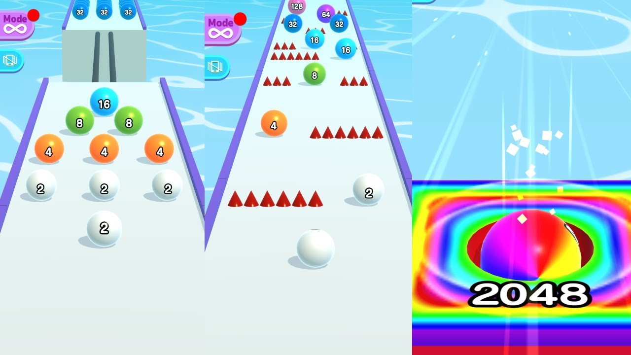 Satisfying & Relaxing Mobile Games: BallRun 2048, Pop Tube Run, Jelly ...