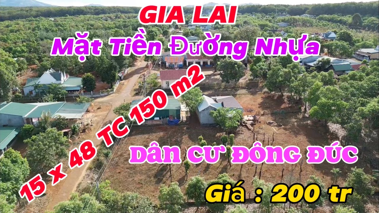 ( Gia Lai ) Ngang 15 x 48 TC 150 m2 Giá 200 tr - YouTube