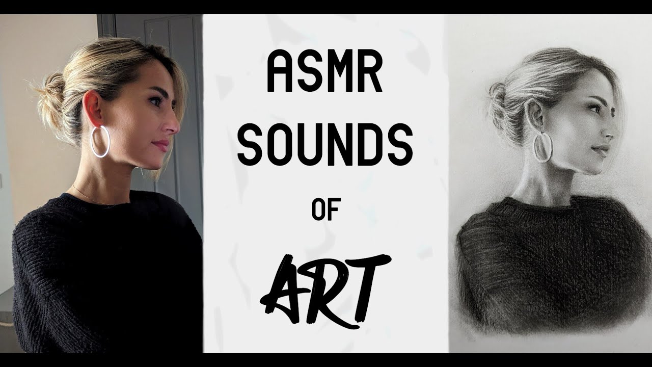 ASMR Drawing | Relaxing Sounds of a self-portrait to help you fall ...