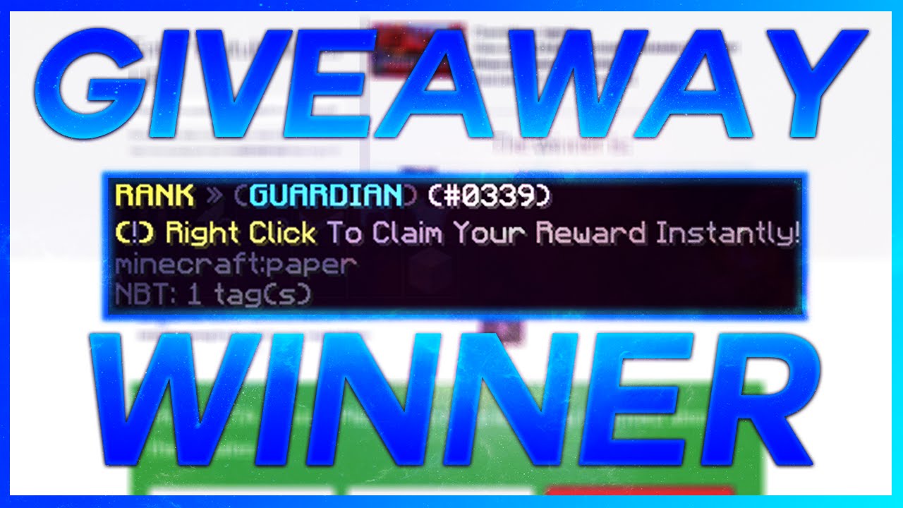 GUARDIAN Rank Giveaway WINNER! (Mineblast) - YouTube