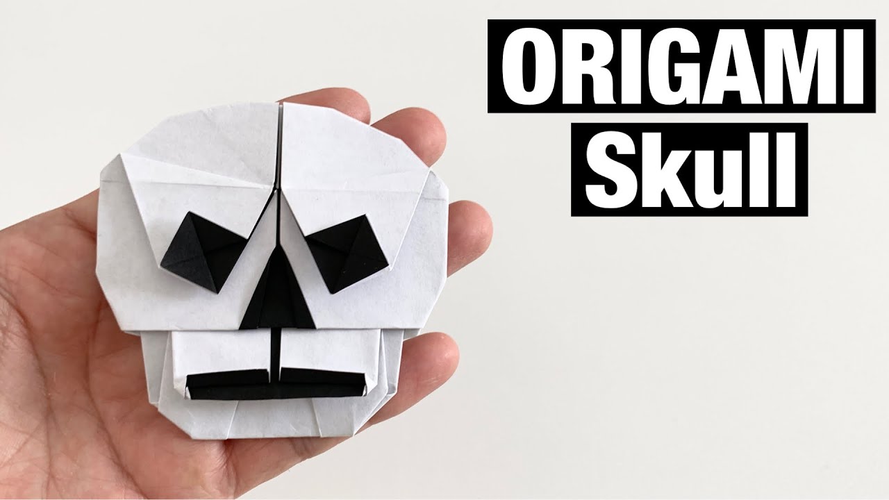 ORIGAMI SKULL | HALLOWEEN DECORATION (LEYLA TORRES) - YouTube