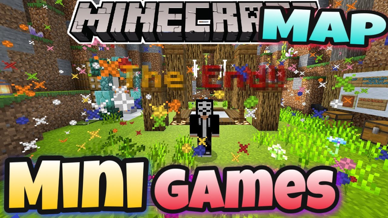 Map Mini Games World | MCPE/bedrock | Minecraft Pocket Edition Mini Games Map - YouTube