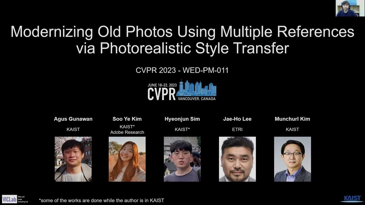 [CVPR 2023] Modernizing Old Photos Using Multiple References via Photorealistic Style Transfer ...