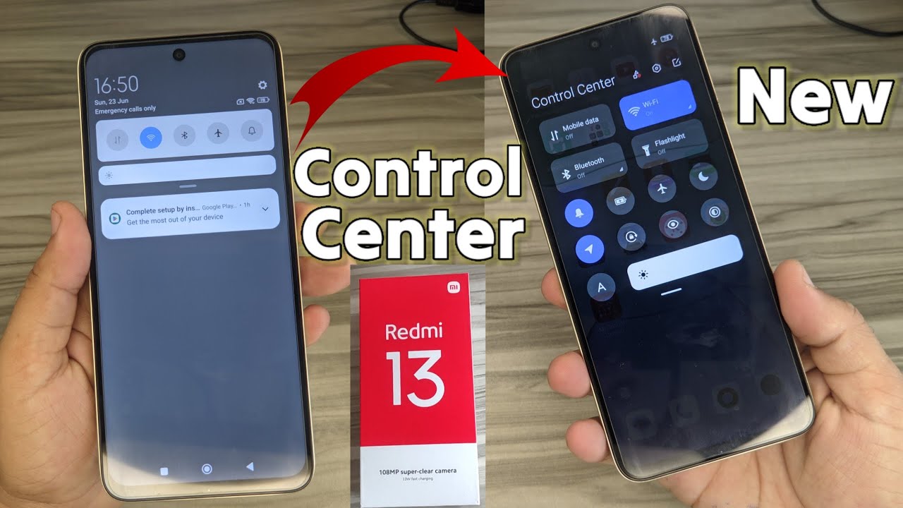 How to change control center in Redmi 13 | Redmi 13 New control center ...