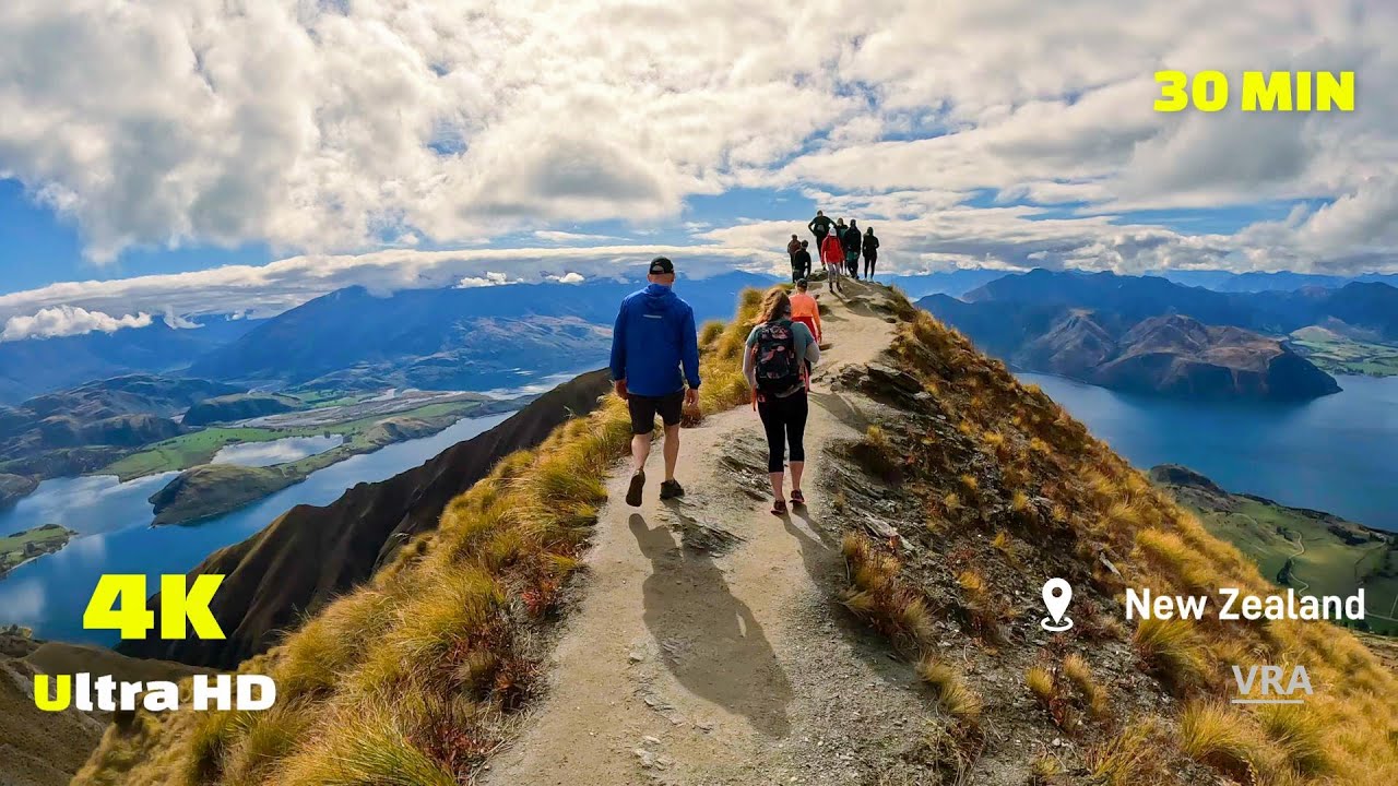 Virtual Run 4K - Roys Peak Scenery New Zealand - Virtual Running Video ...