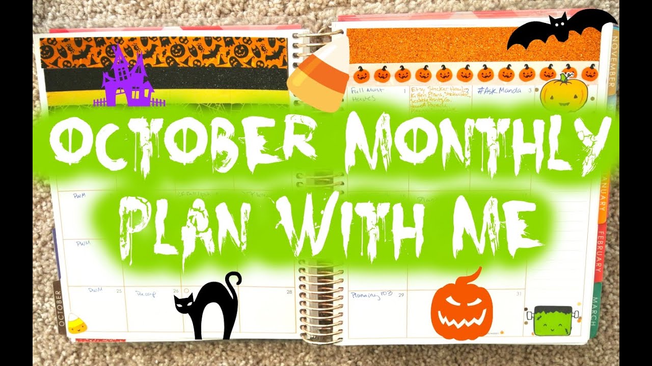 October Monthly Plan With Me - YouTube