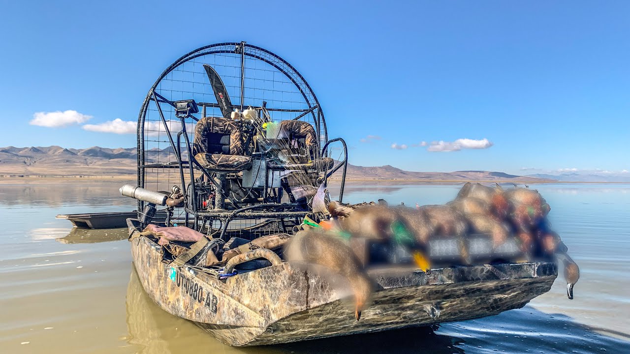 Farmington Bay. Duck hunting in coffins with the Turbo Apex Airboat ...