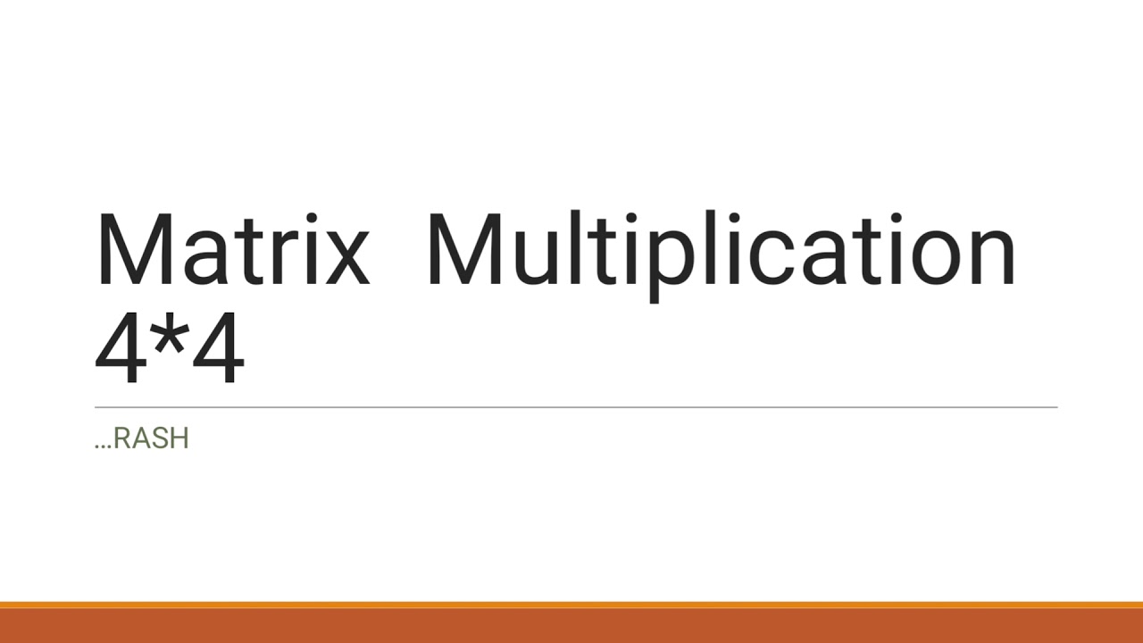 Matrix Multiplication of 4*4 in Calculator fx-991ex higher order matrix ...