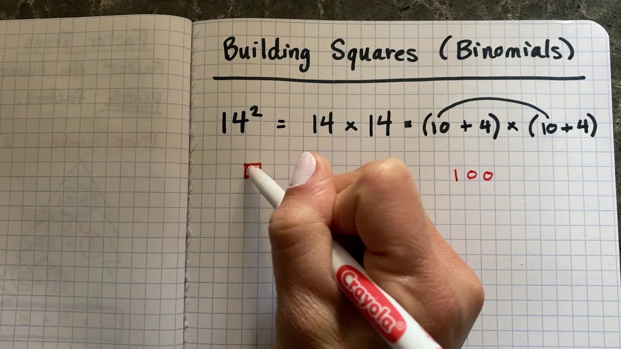 Squaring Binomials (Part 1) (Montessori) - YouTube