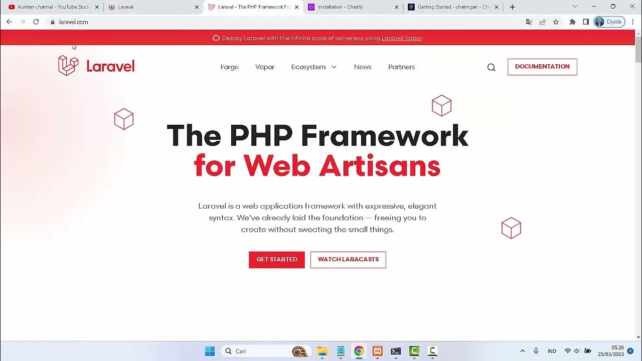 Installation Chatify Laravel Breeze version Laravel 10 - YouTube