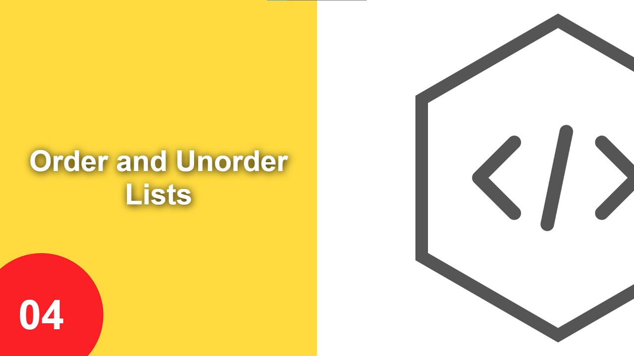04 Order And Unorder Lists Html Lists Html Youtube
