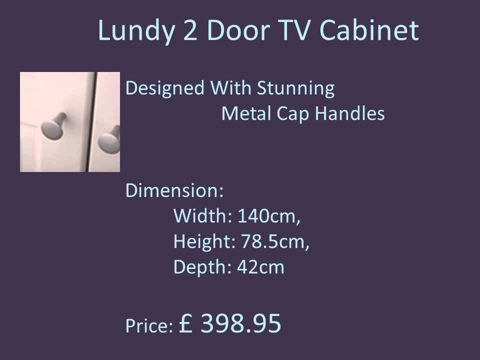 Lundy 2 Door TV Cabinet - YouTube