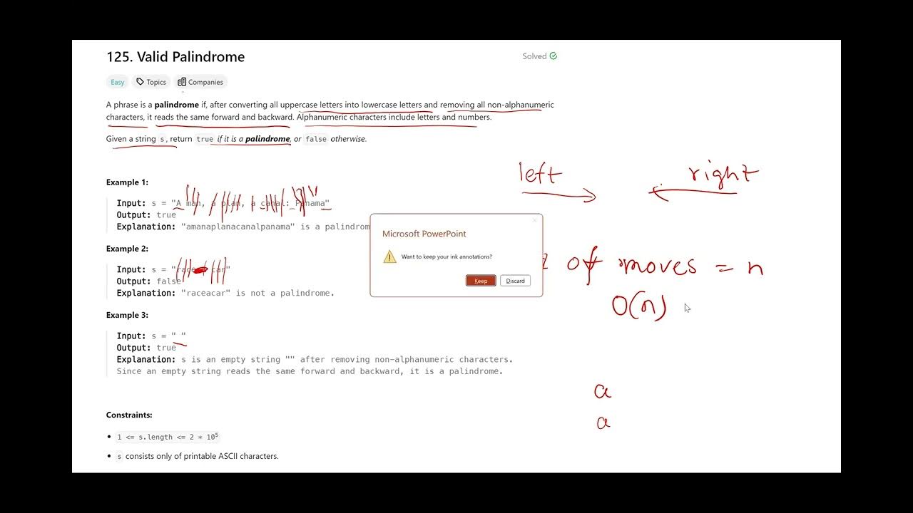 Leetcode 125: Valid Palindrome - YouTube