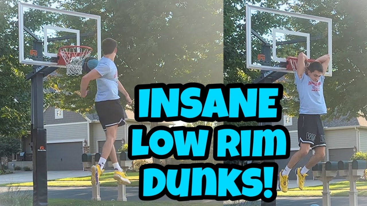 5’11” Kid INSANE Outdoor Dunk Session! Low Rim Dunks - YouTube