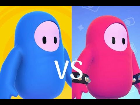 FALL GUYS BLUE SKİN VS PİNK SKİN [MİRZA] - YouTube
