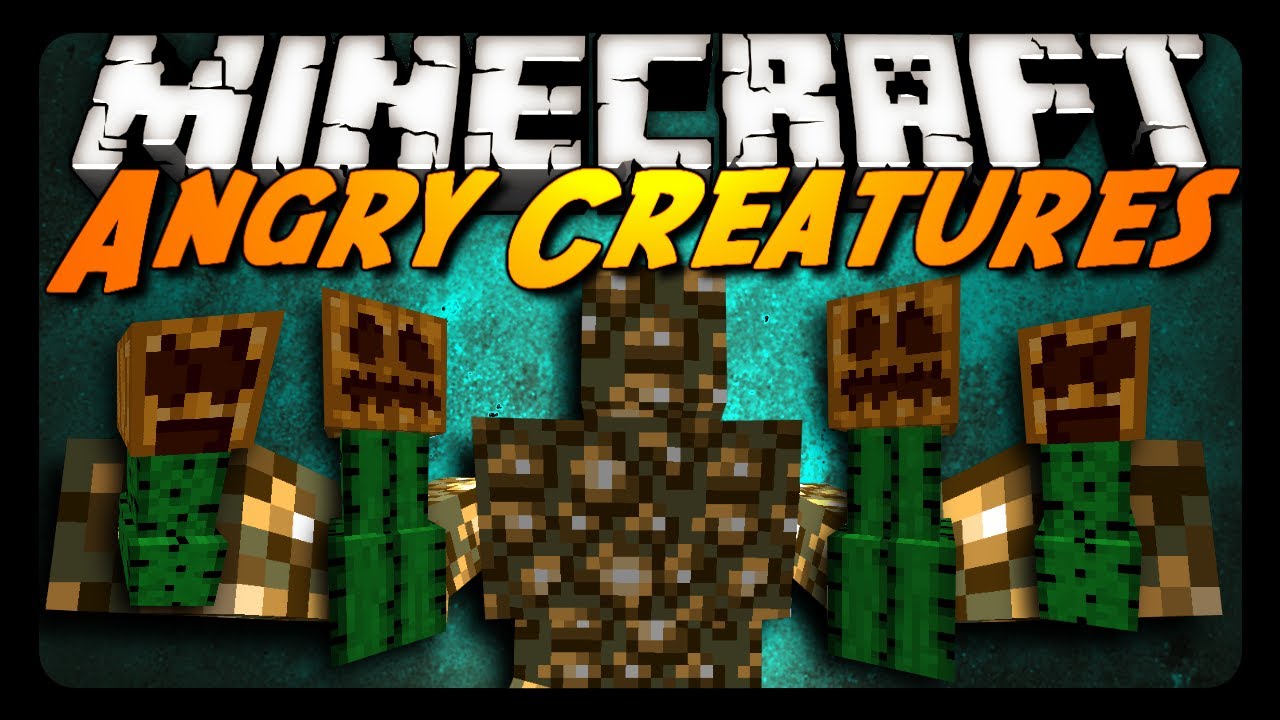 Minecraft Mod Review: ANGRY CREATURES MOD! (Glowstone Monster, Mutated ...