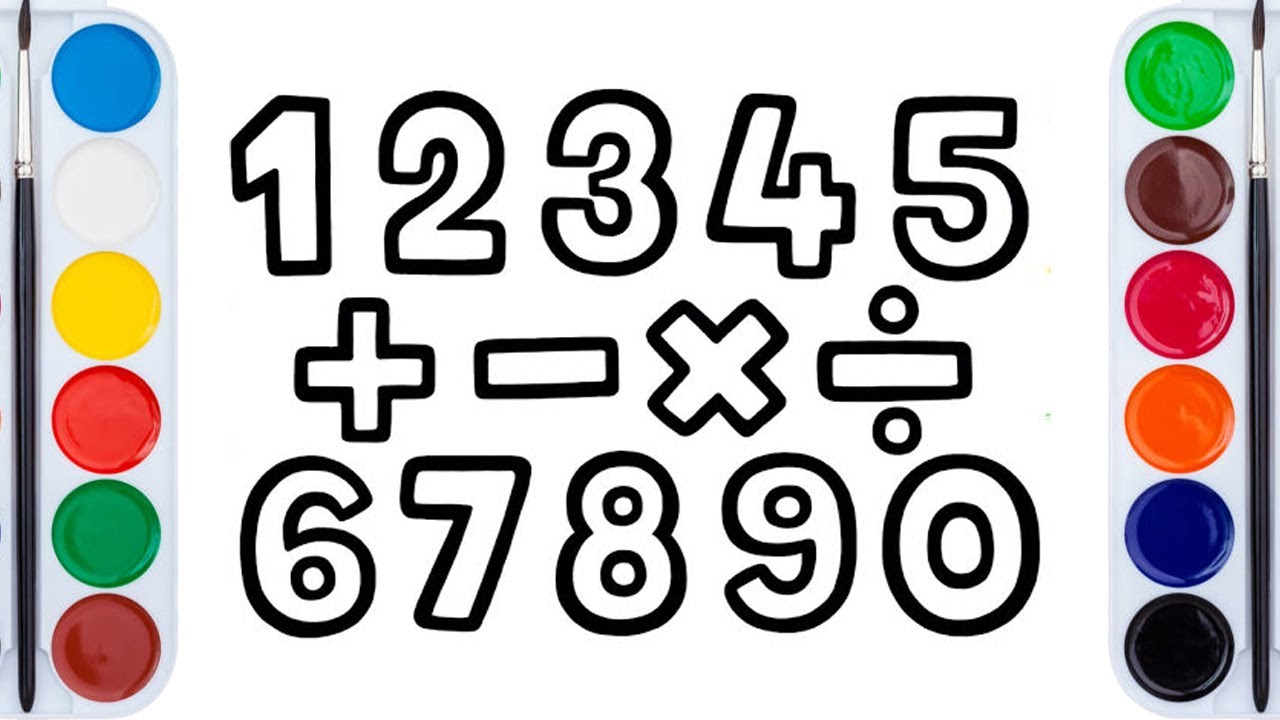Numbers Drawing, Painting, Coloring for Kids, Toddlers | Best Learning ...