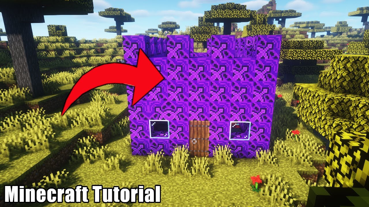 PURPLE GLAZED TERRACOTTA TINY CASTLE 🟪🏰 | MINECRAFT TUTORIAL 🟪🏰 - YouTube
