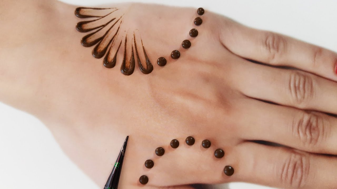 Mahandi Ki Digain Earbud Se - Earbud Mehndi Design Back Hand Easy ...