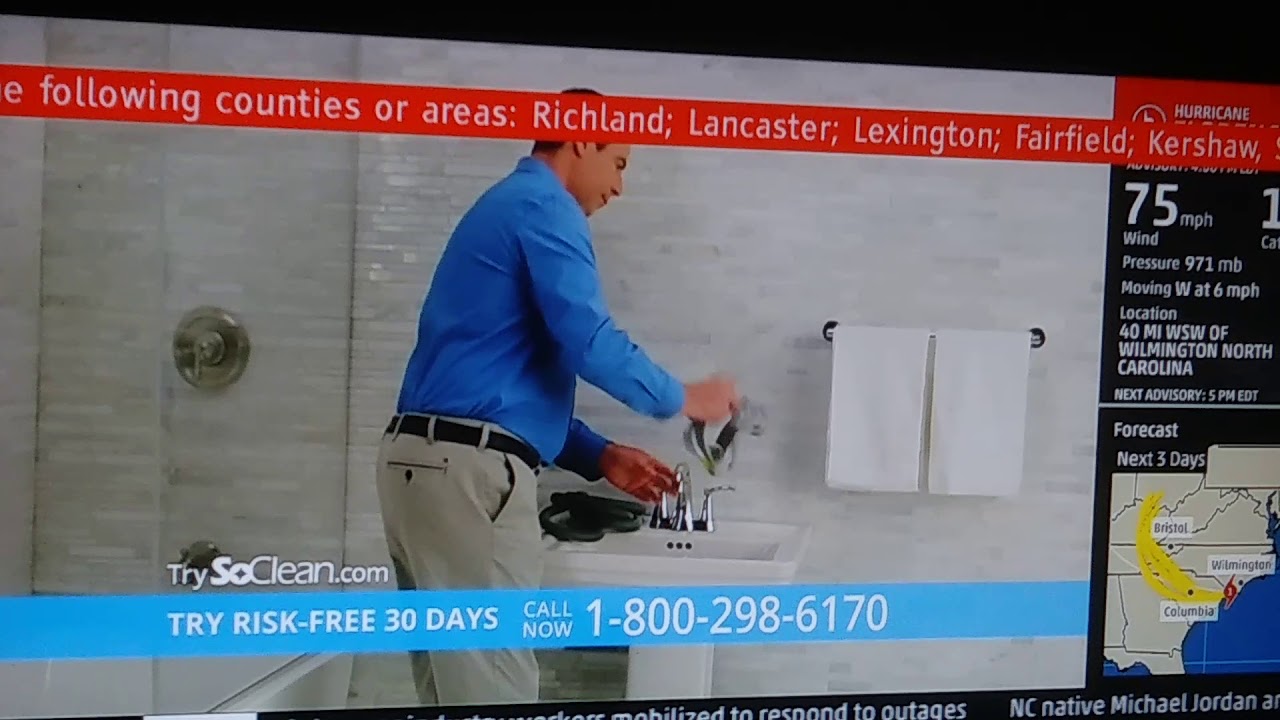 Columbia, SC Tropical Storm Warning on TV Alert System - YouTube