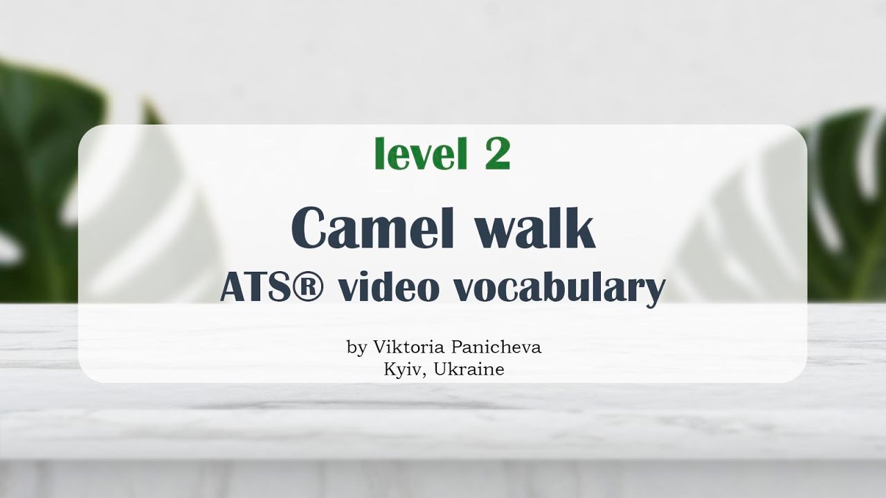 Camel walk drills | ATS® video vocabulary - YouTube
