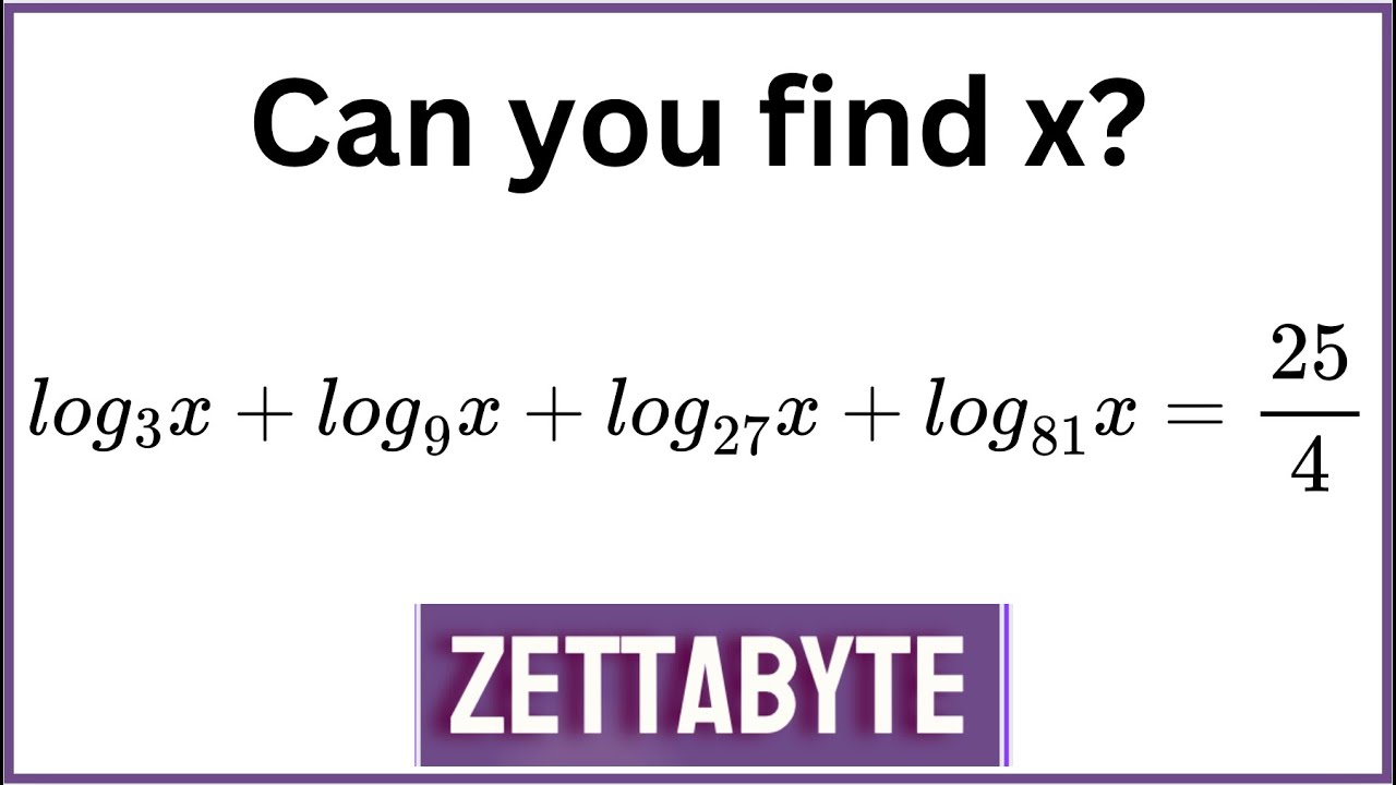 Logarithms Q1 | Find x | Logarithm important questions - YouTube