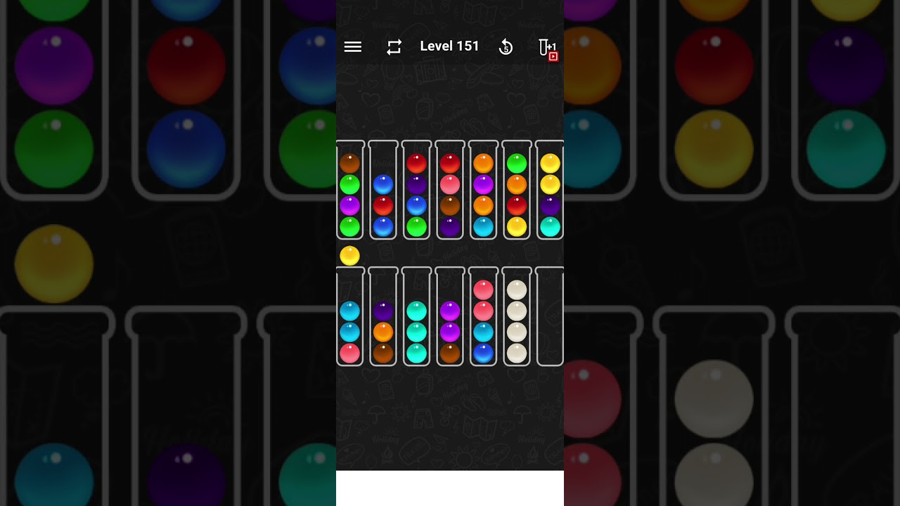 Ball sort color water puzzle level 151 - YouTube