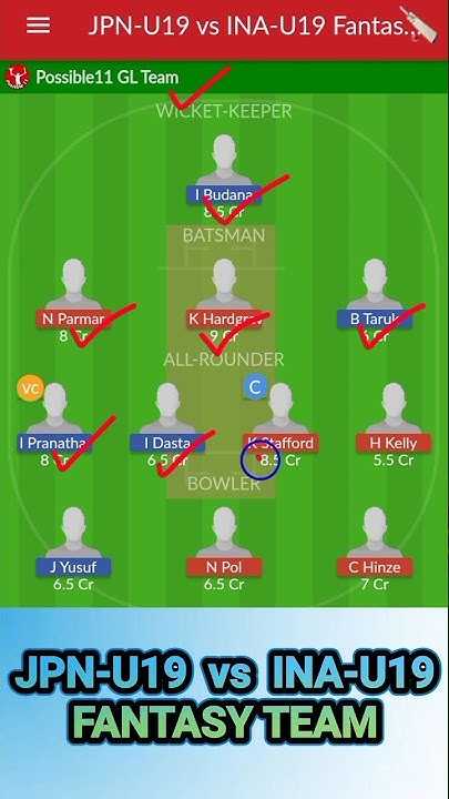 JPN-U19 vs INA-U19 Dream11 Prediction | JPN-U19 vs INA-U19 Dream11 Prediction Today Match - YouTube