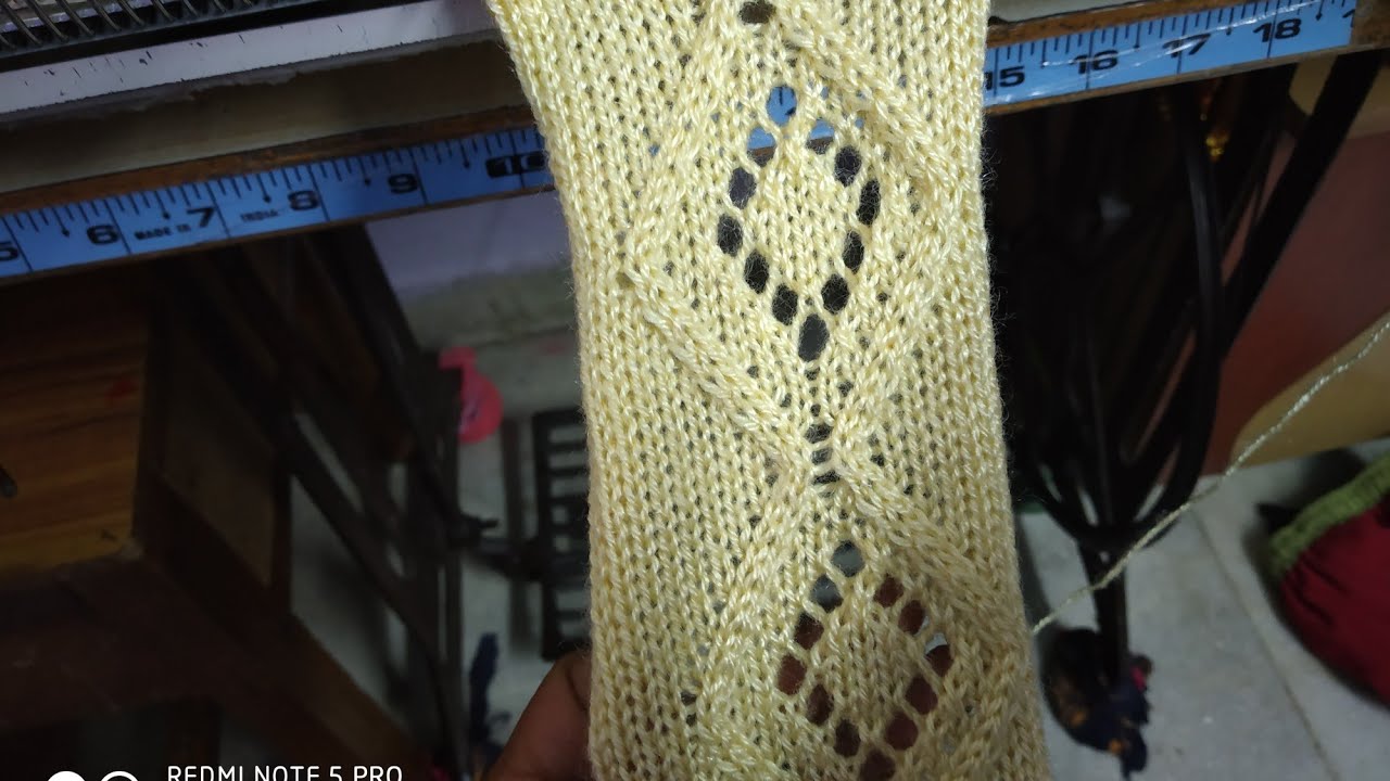 Knitting pattern in knitting machine #29(निटिंग मशीन में स्वेटर डिजाइन ##29) - YouTube