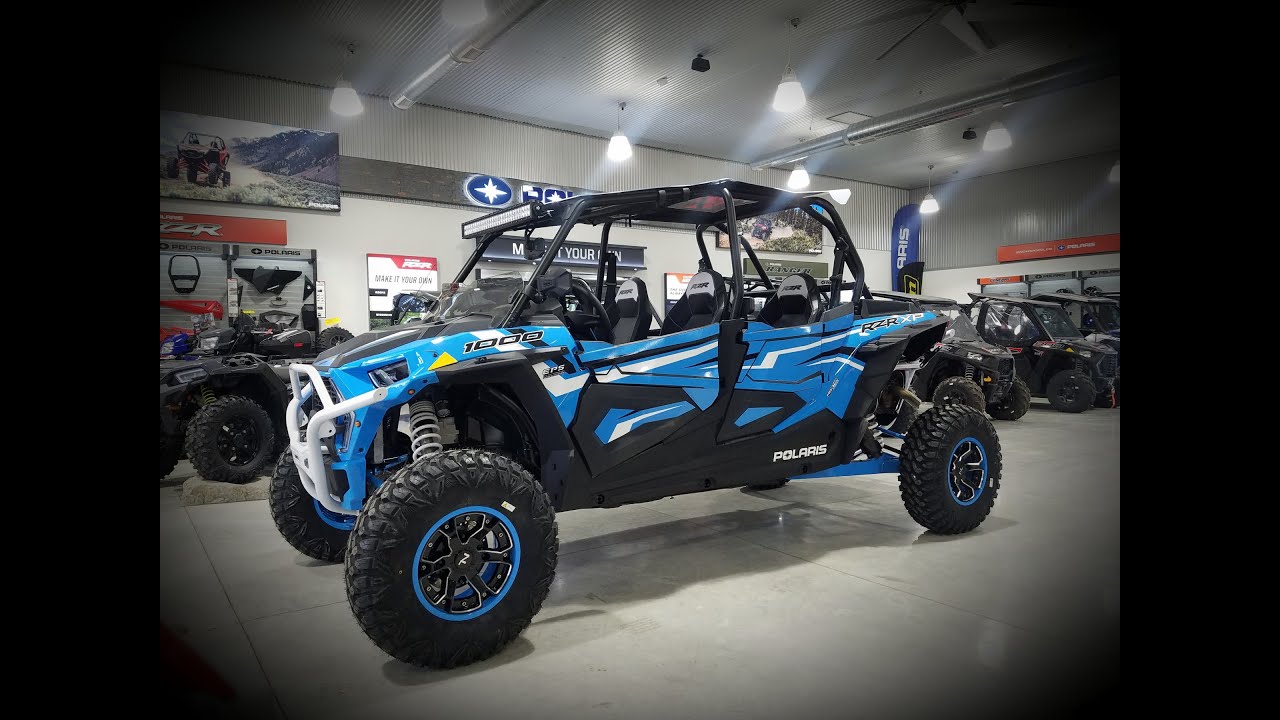 Sky Blue RZR XP4 featuring Ride Command - YouTube