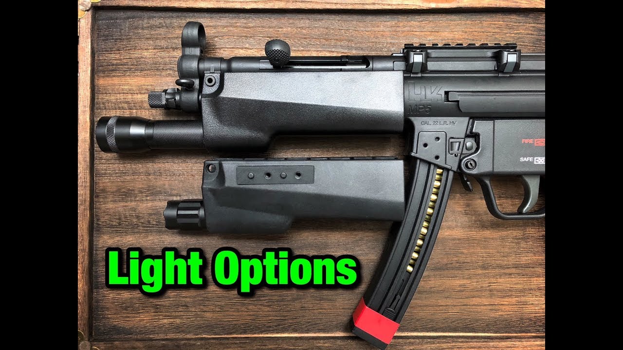 Walther HK MP5 A5 22lr Light Options - YouTube