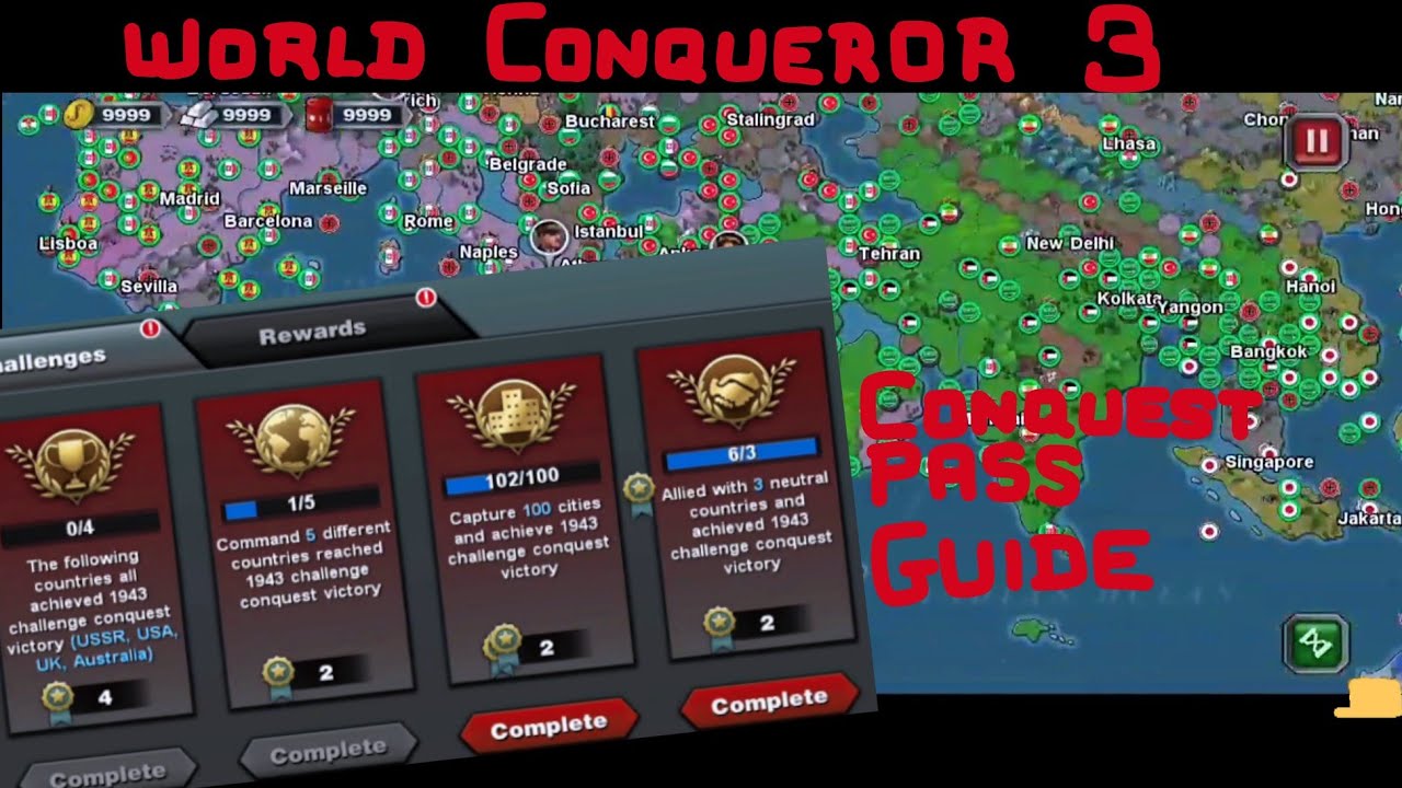 CONQUEST PASS - World Conqueror 3 Guide - YouTube