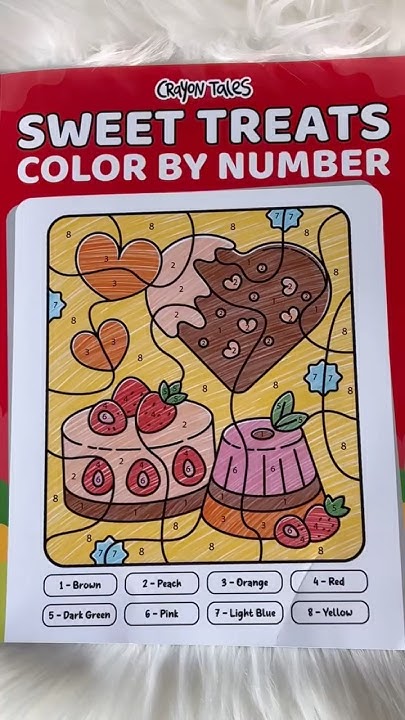 Sweet Treats Color By Number Coloring Book | Crayon Tales | Flip ...
