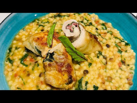 Homecooking- filled Chicken Roulade/Fregola Sarda/Garden Chard - YouTube