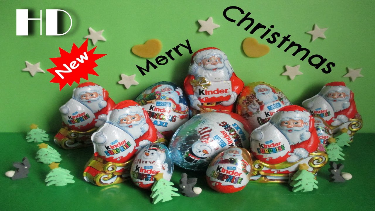 Merry Christmas with Kinder Surprise Unboxing Video-Feliz Navidad con ...