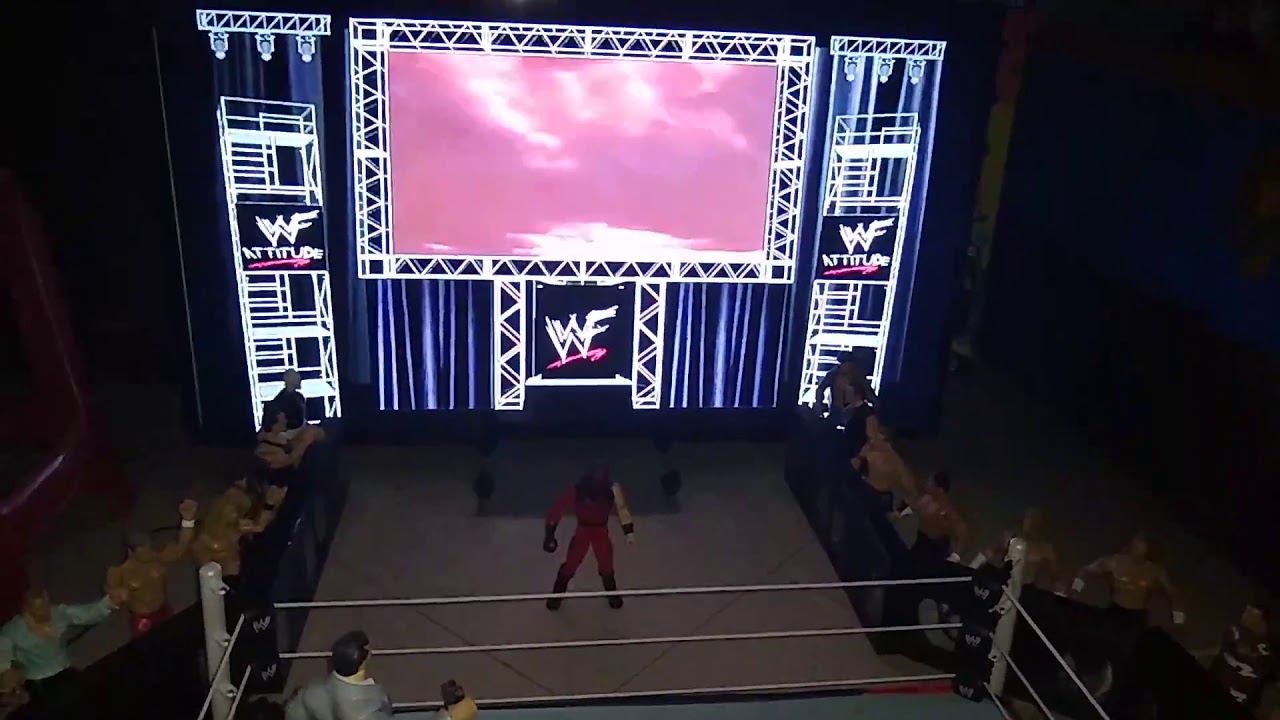WWF TITÁN TRON RAW IS WAR ENTRANCE STAGE JAKKS PACIFIC FIGURES KANE ...