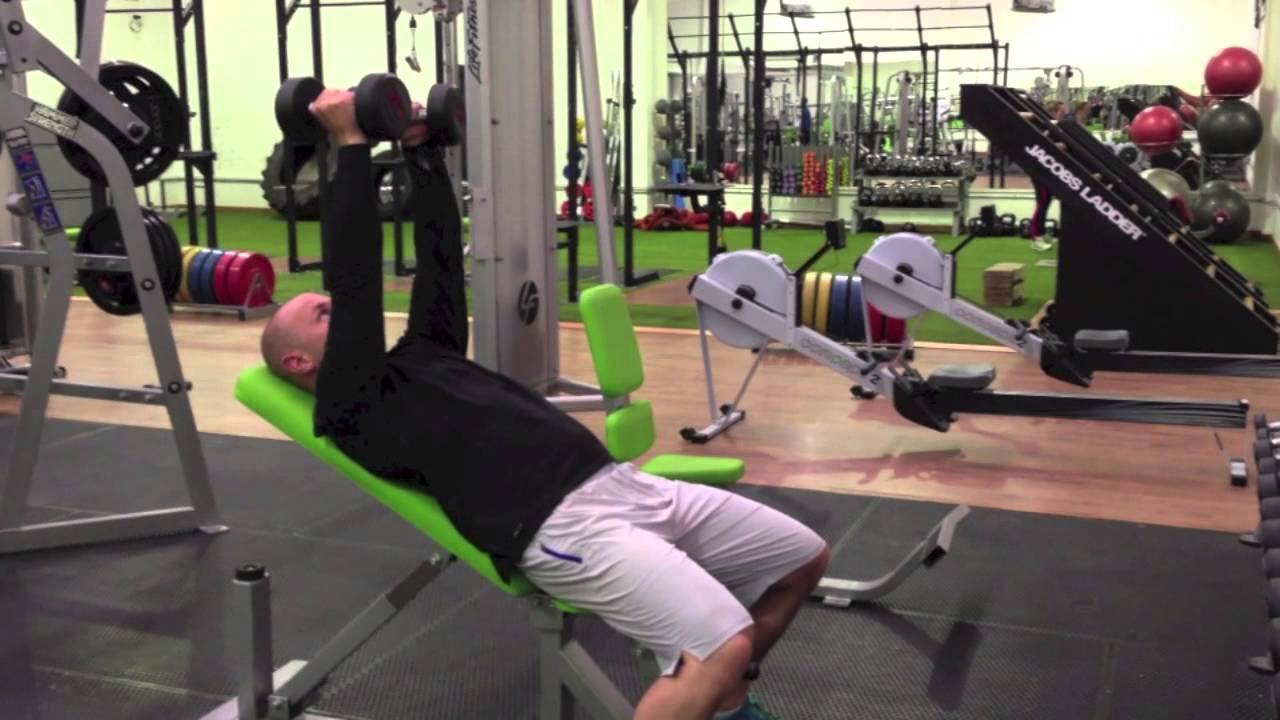 Neutral grip Incline DB Press - YouTube