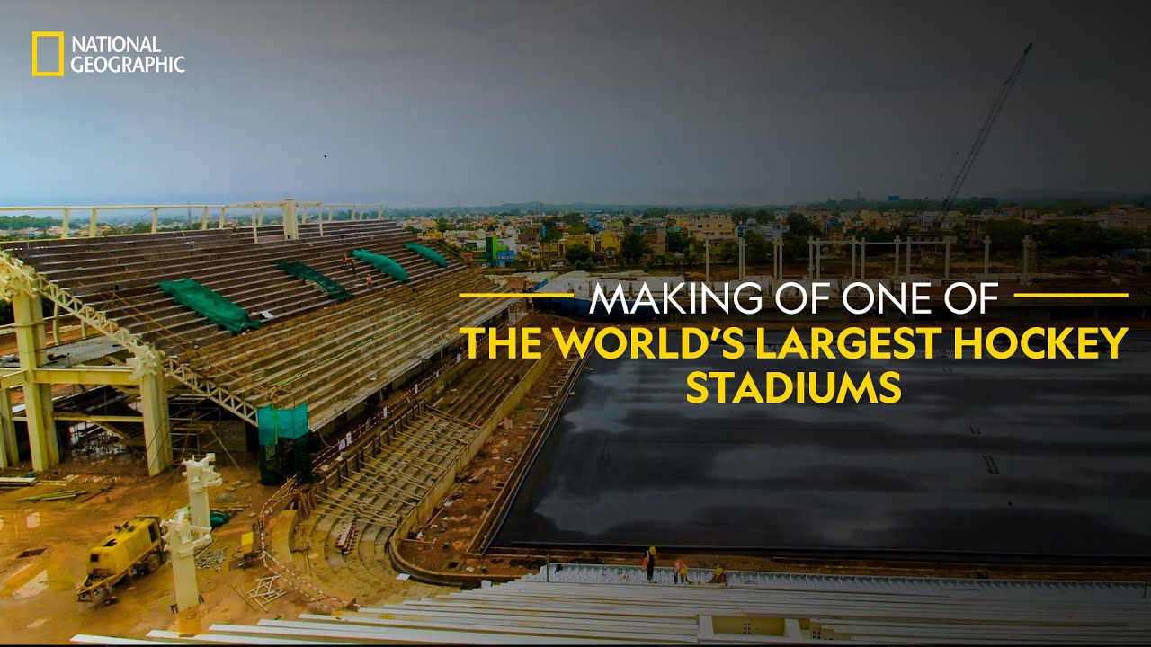 Making of one of the World’s Largest Hockey Stadiums | Timelapse ...