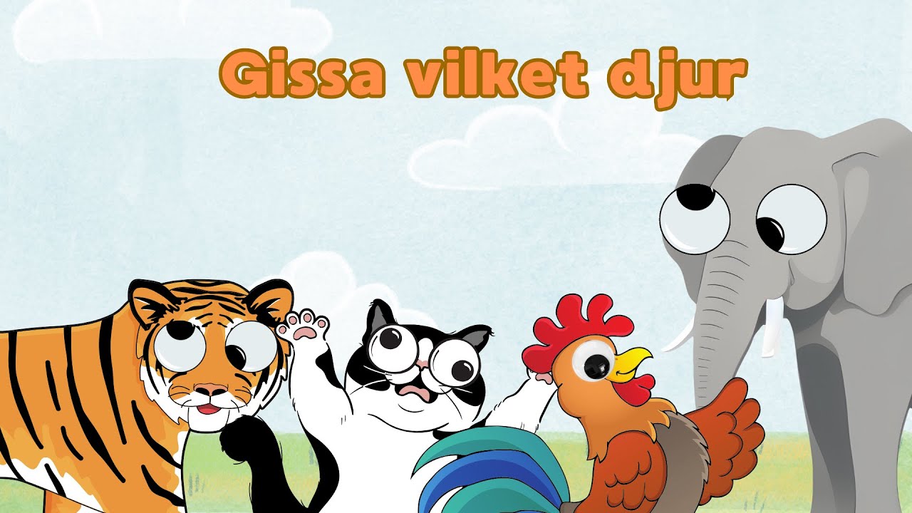 Gissa vilket djur || Glada Stunder för barn - YouTube