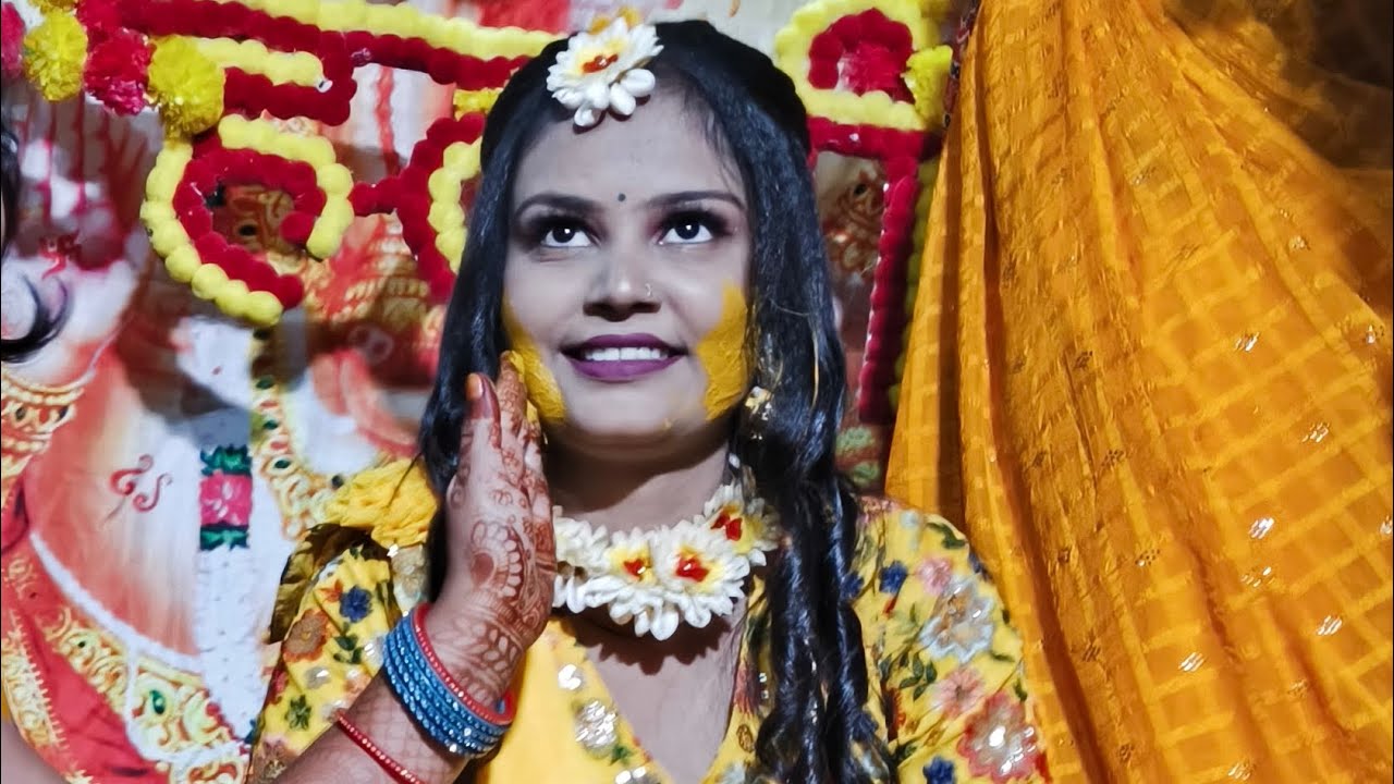 my sister mehndi and haldi rasam #haldi #mehndi #mehndidesign #youtube ...