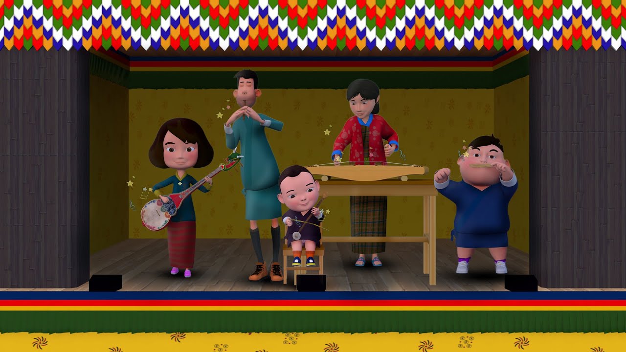 Bhutanese Musical Instrument འབྲུག་པའི་སྙན་ཆ་། Dzongkha Nursery Rhymes ...