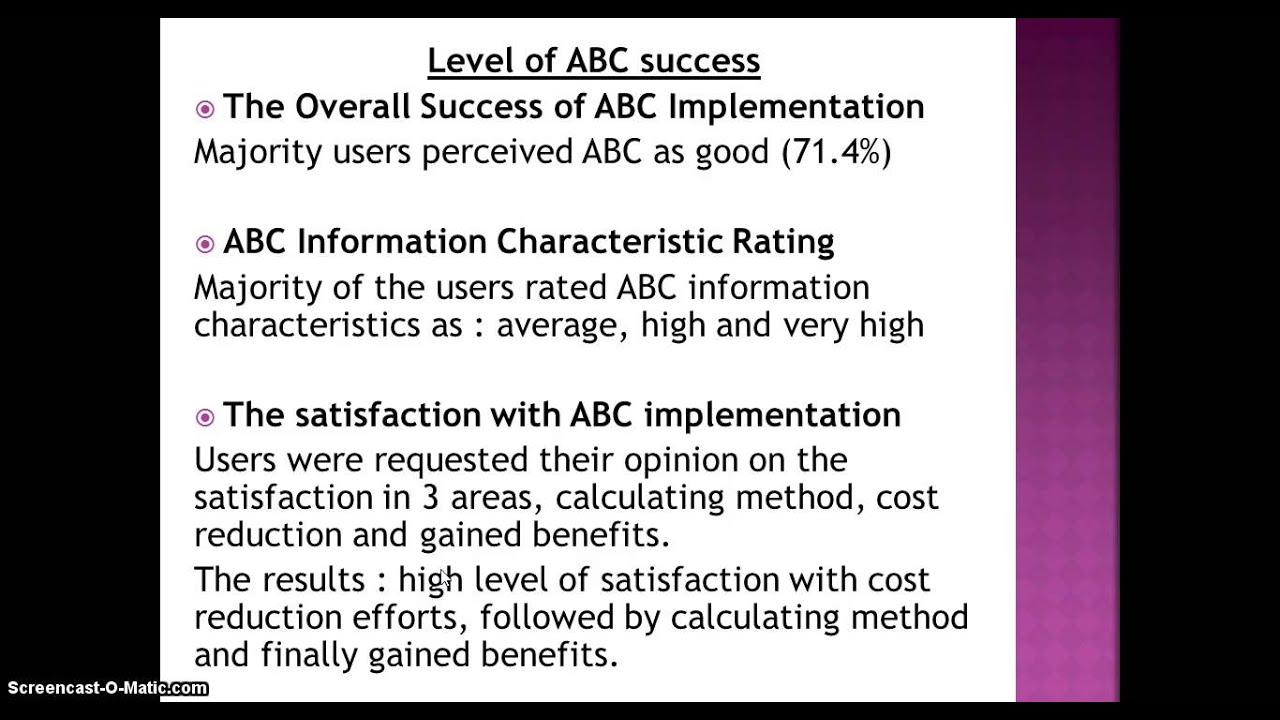 Management Accounting Change : ABC Adoption And Implementation - YouTube