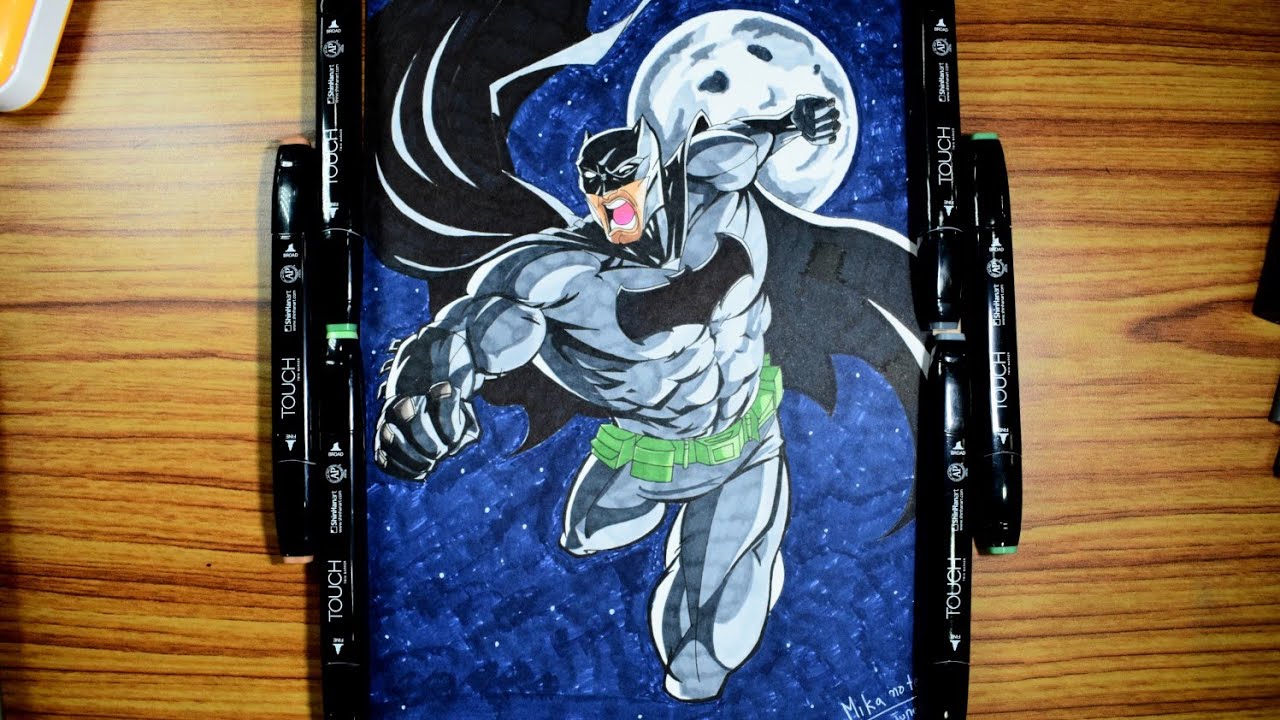 DRAWING BATMAN - SPEED DRAWING - YouTube