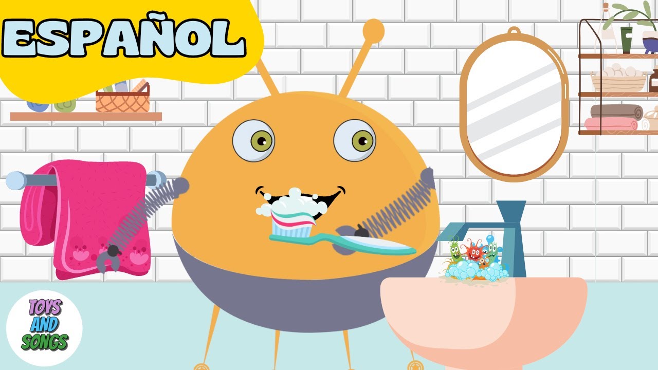 Brush your Teeth Song in SPANISH 🫧 Canción para Lavarse los Dientes en ...