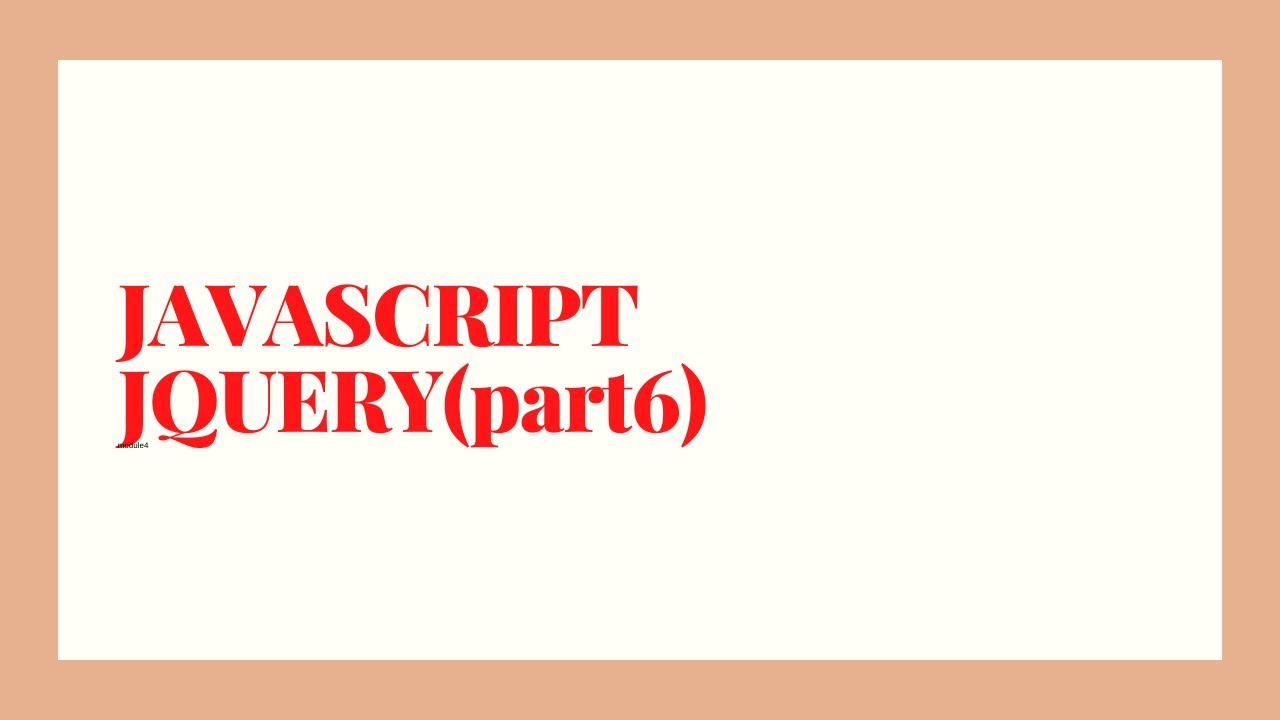 Jquery Example - YouTube