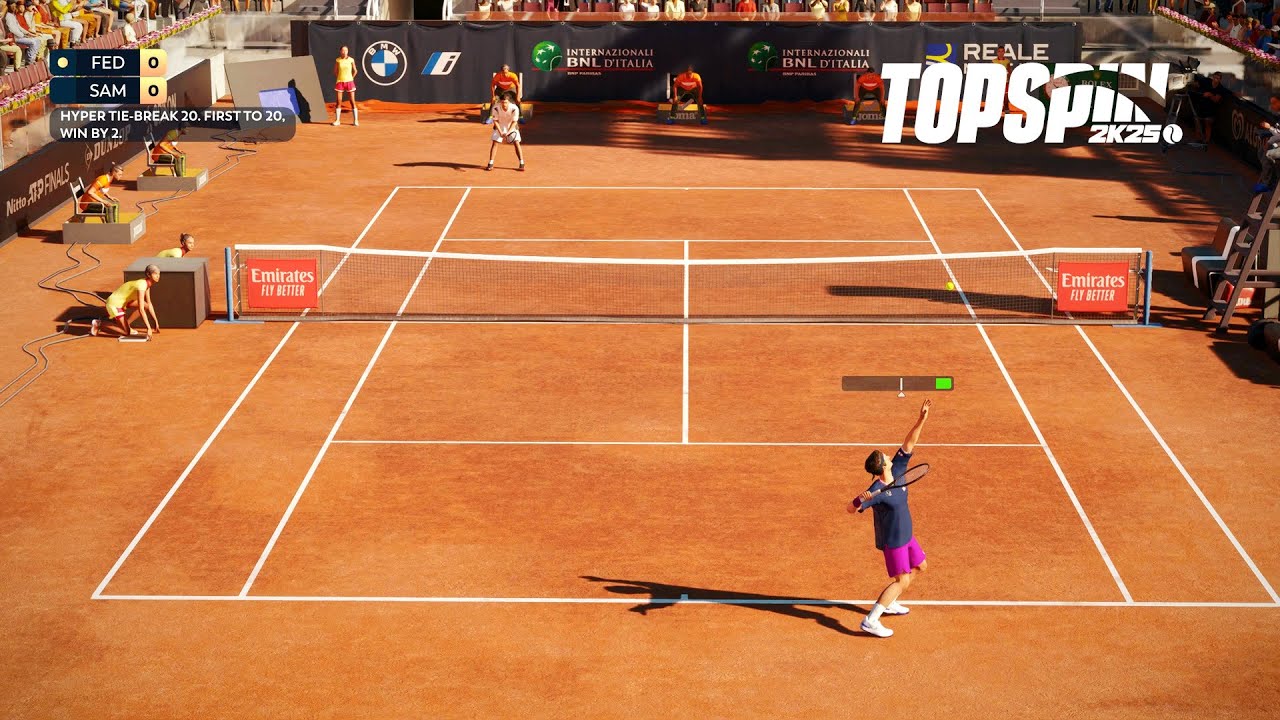 Top Spin 2K25 - Roger Federer Vs Pete Sampras I HYPER TIE BREAK I Rome ...