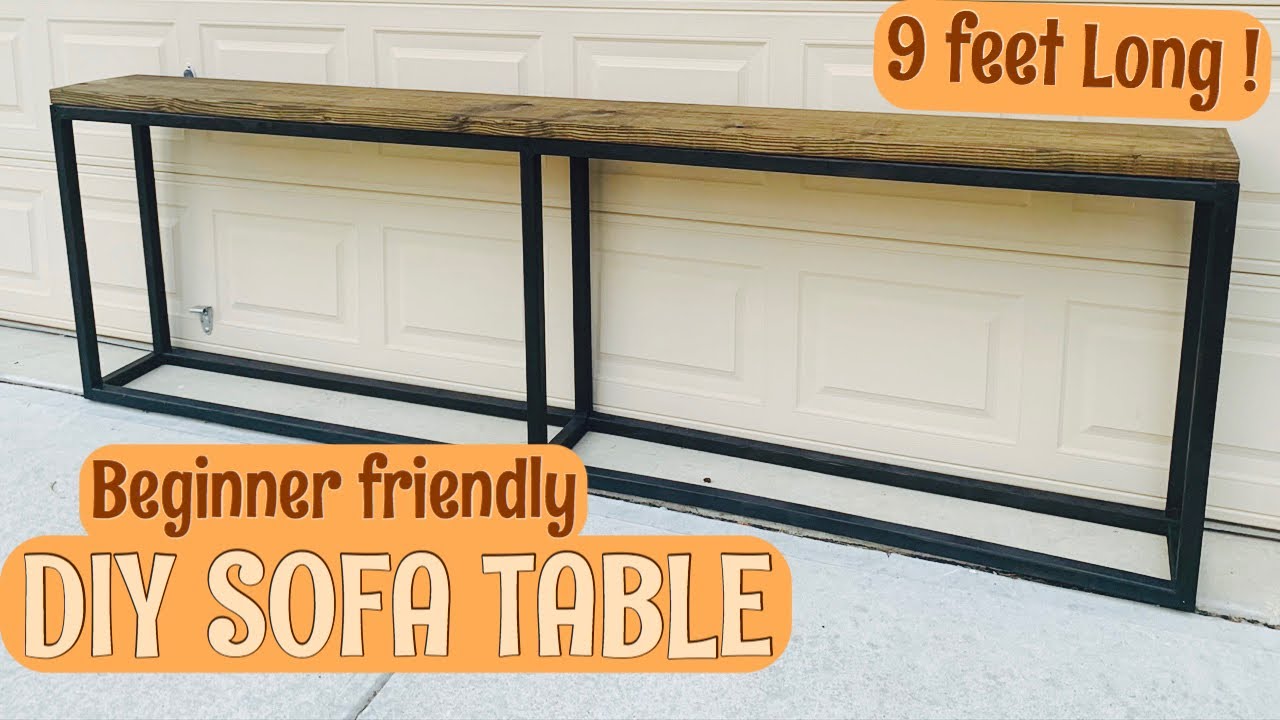 DIY SOFA TABLE - BEGINNER FRIENDLY | QUARANTINE PROJECT - YouTube