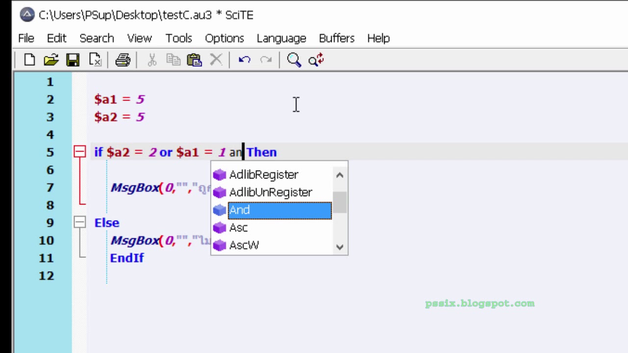 AutoIt_Basic 13 การใช้คำสั่ง If ตรวจสอบหลายเงื่อนไขพร้อมกัน - YouTube