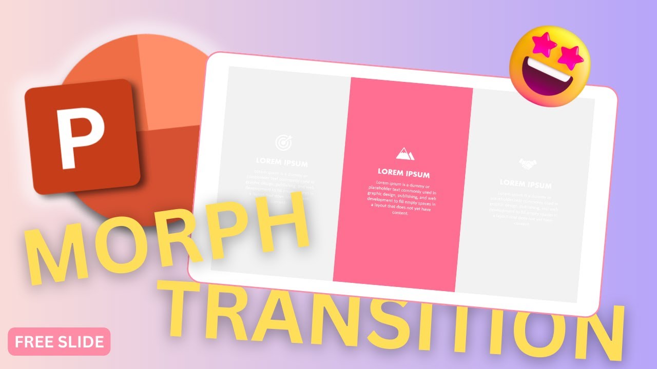 Dynamic PowerPoint Slides using Morph Transition + Free Slides to ...