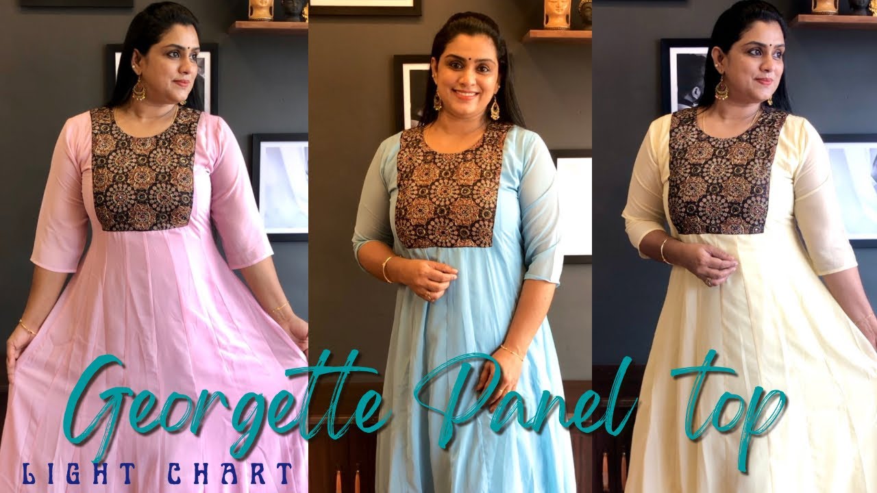 Georgette Panel Tops 💕 Light Chart 💛💖 by Swastik Collections Trivandrum ...